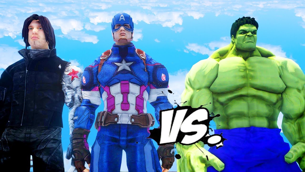 THE HULK VS CAPTAIN AMERICA & WINTER SOLDIER - YouTube