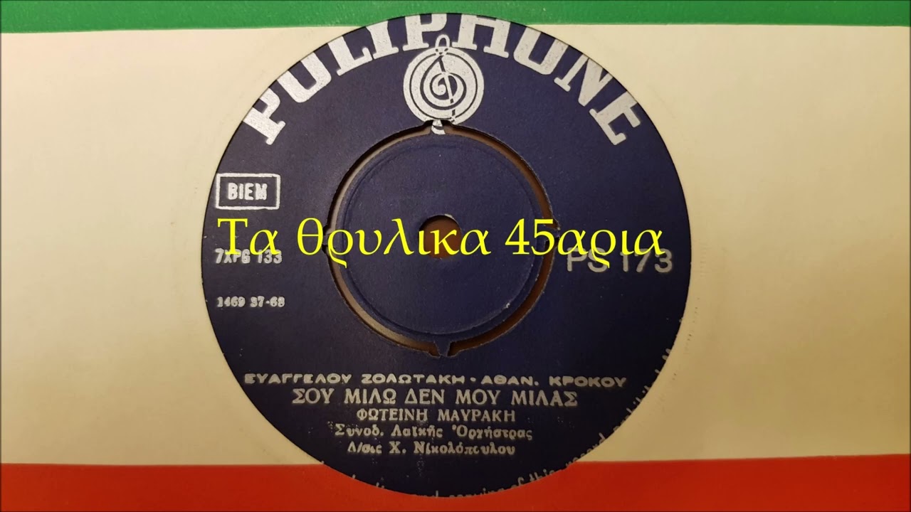 ΦΩΤΕΙΝΗ ΜΑΥΡΑΚΗ - ΣΟΥ ΜΙΛΩ ΔΕΝ ΜΟΥ ΜΙΛΑΣ - YouTube