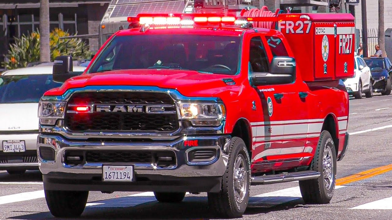 LAFD *BRAND NEW* Fast Response 27 & Fast Response 82 Responding - YouTube
