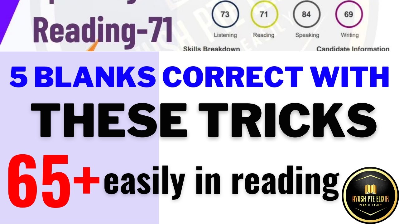 How to solve reading blanks PTE | PTE reading blanks tips and tricks ...