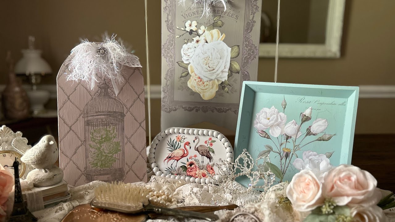 4 Quick and Easy Shabby Chic and Cottage Core DIYS - YouTube