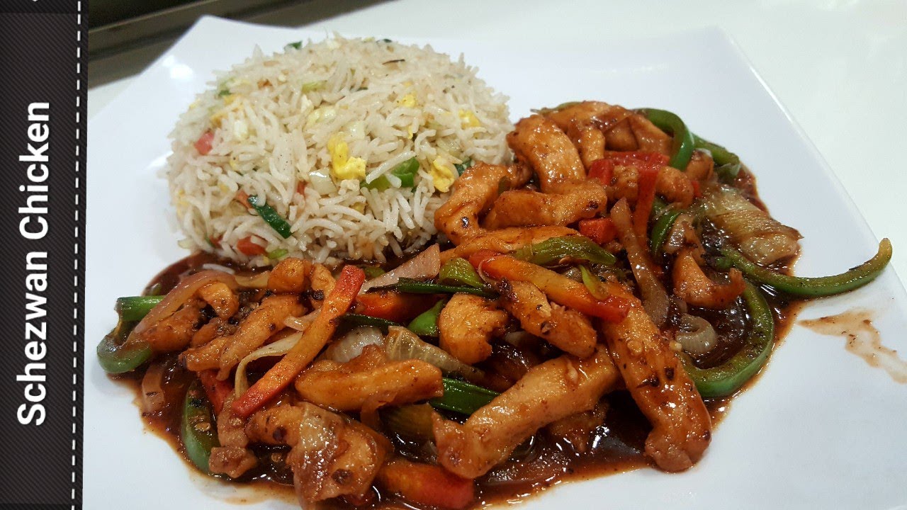 Easy and Simple Schezwan Chicken Recipe Restaurant Style - YouTube