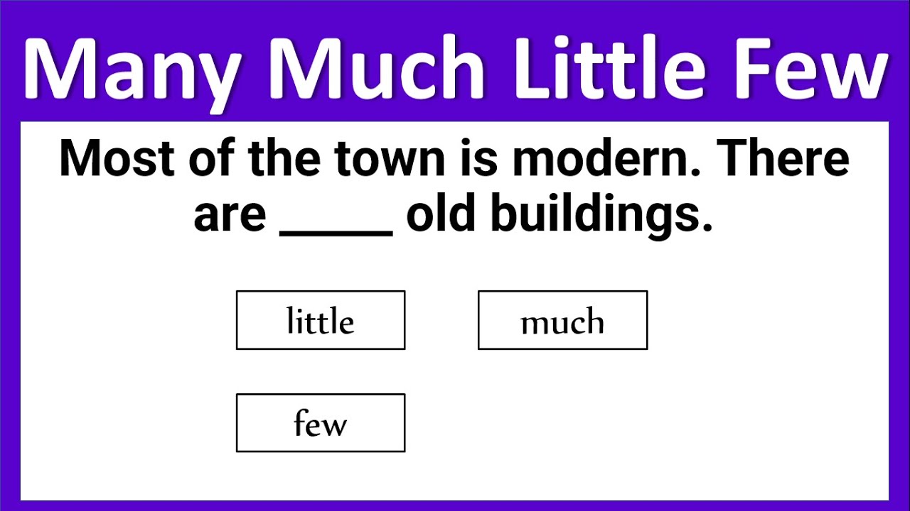 Much,Many,Little,Few Quiz | Grammar Test - YouTube