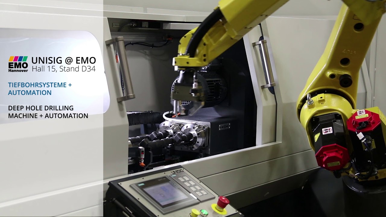 UNISIG Gundrilling and Automation at EMO 2019 - YouTube