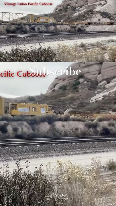 Union Pacific Rolling Caboose at Sullivan's Curve: 2 Large Union Pacific Mixed Manifest Trains ...