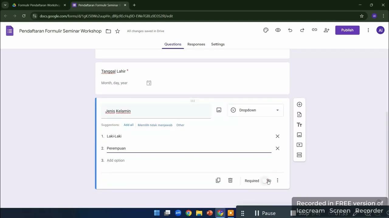 Cara Membuat Form Pendaftaran dengan Google Form - YouTube