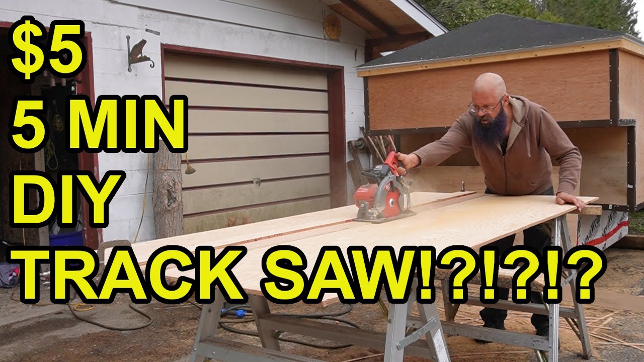 How to build a DIY track saw for $5 in 5 minutes. - YouTube