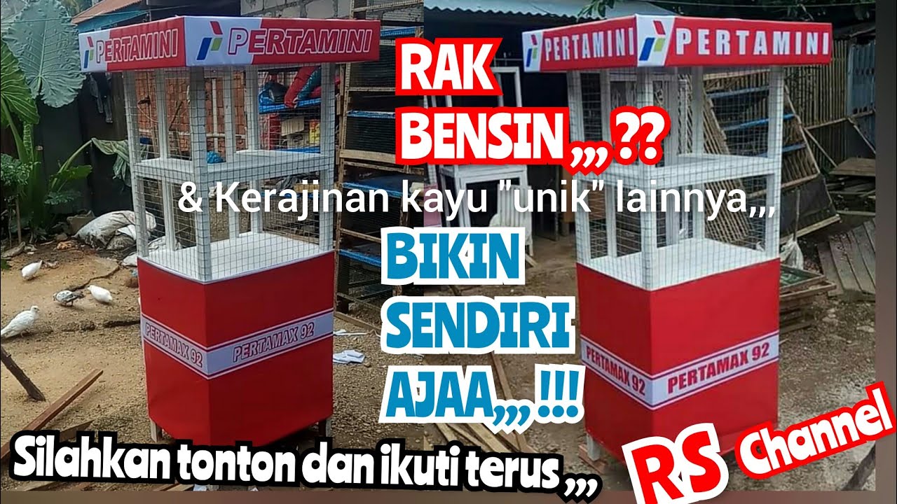 Cara mudah membuat rak bensin keren terbaru, ( Payakumbuh ) - YouTube