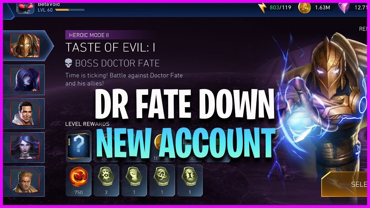 Injustice 2 Mobile | Boss Dr Fate Down | Rewards Taste Of Evil | Heroic 2 Tier 1 | Solo Raids ...