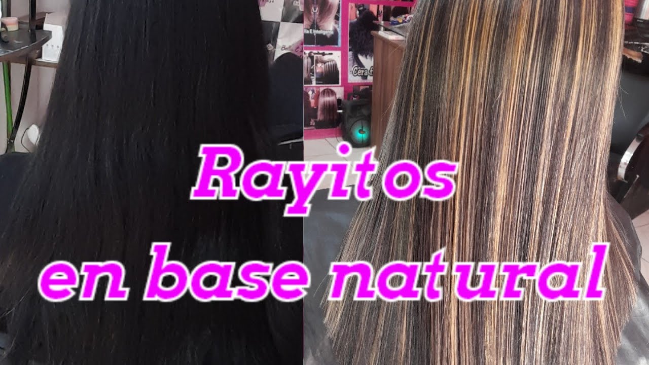 Rayitos en cabello natural || Sin gorro|| usando bandas termicas - YouTube