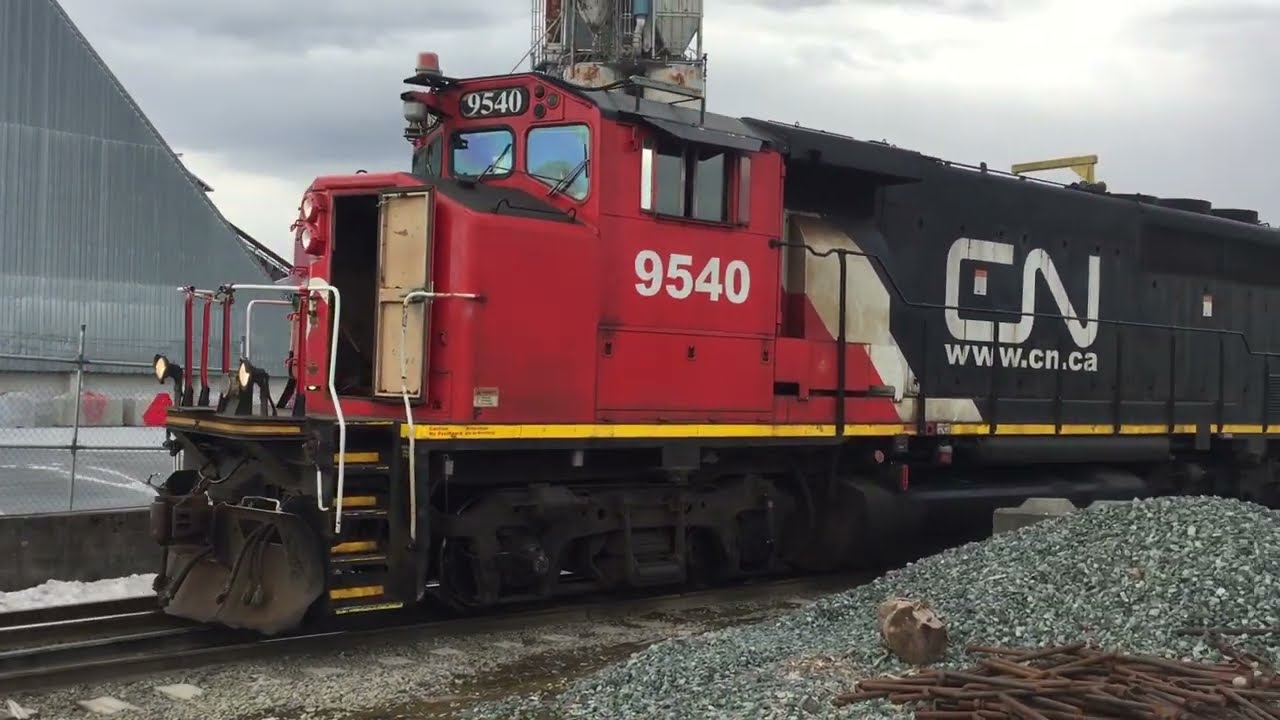 【Rare trains on industrial railway 3】CN switcher switching on Lhoist ...