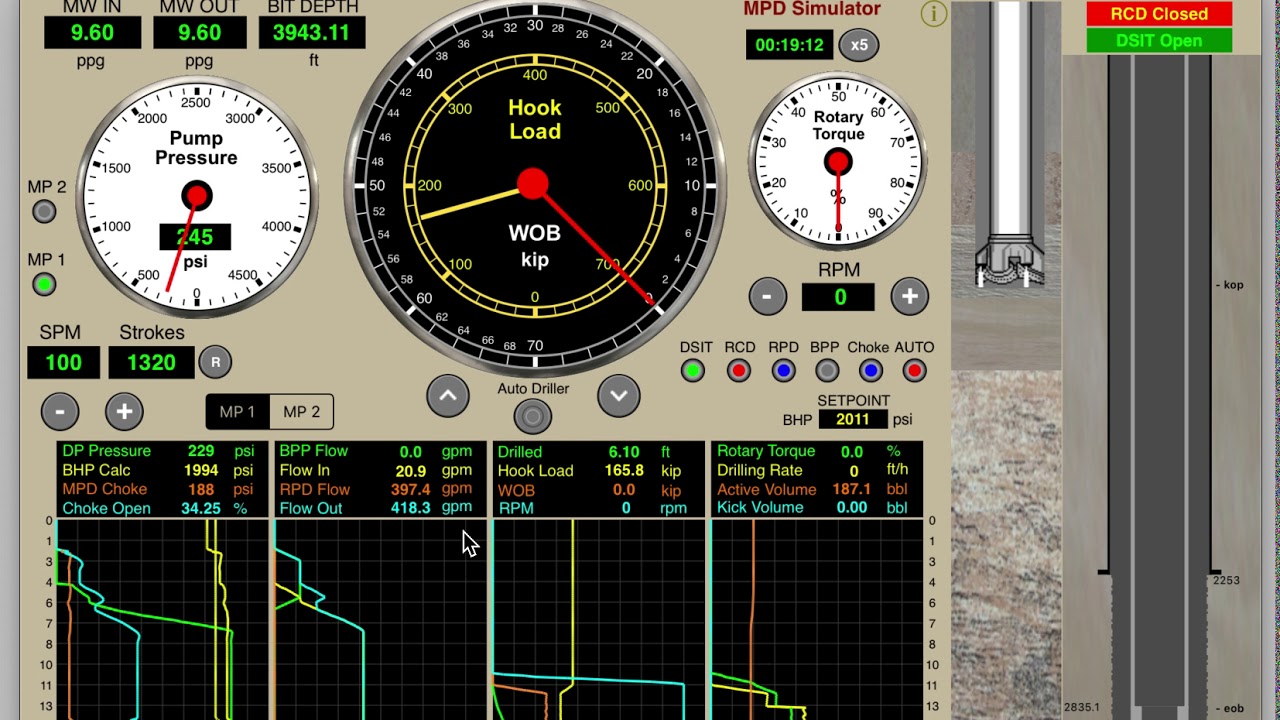 MPD Simulation on Onshore Drilling Rig (Simulator - iPad version) - YouTube
