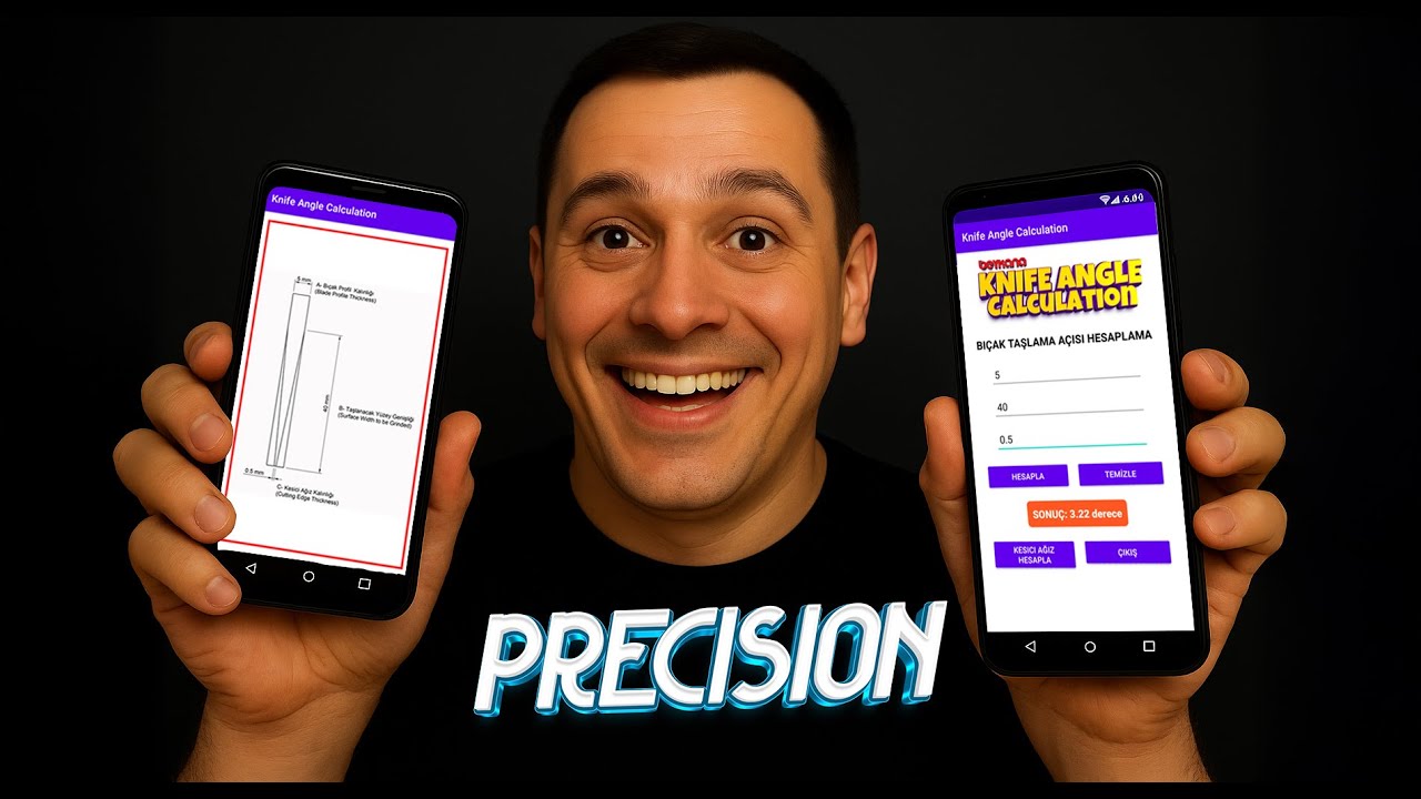 Knife Bevel Angle Calculator App – DIY Knife Grinding Guide - YouTube