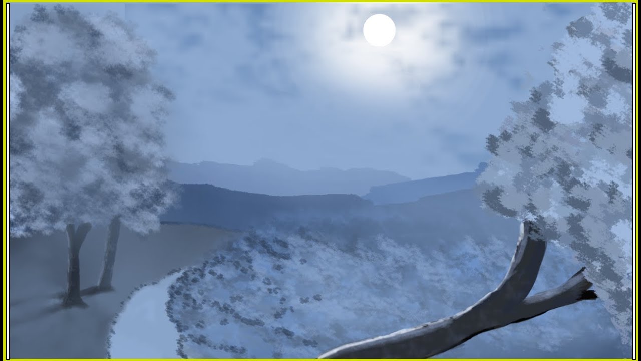Moon Night effect | Forest drawing | scenery drawing | how to draw ...