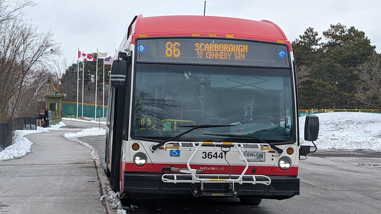 TTC Bus 3644 On Route 86 Scarborough To Kennedy Station - YouTube