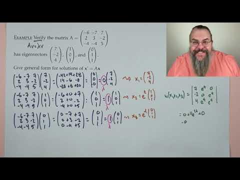 (DiffEQ, Fall 23) 20 - Handling repeated eigenvalues - YouTube