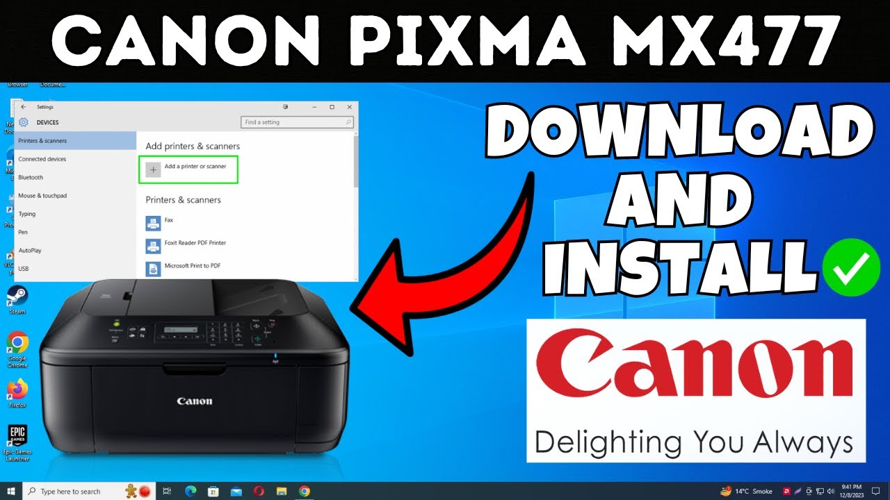 How To Download & Install Canon PIXMA MX477 Printer Driver in Windows Laptop /PC - YouTube