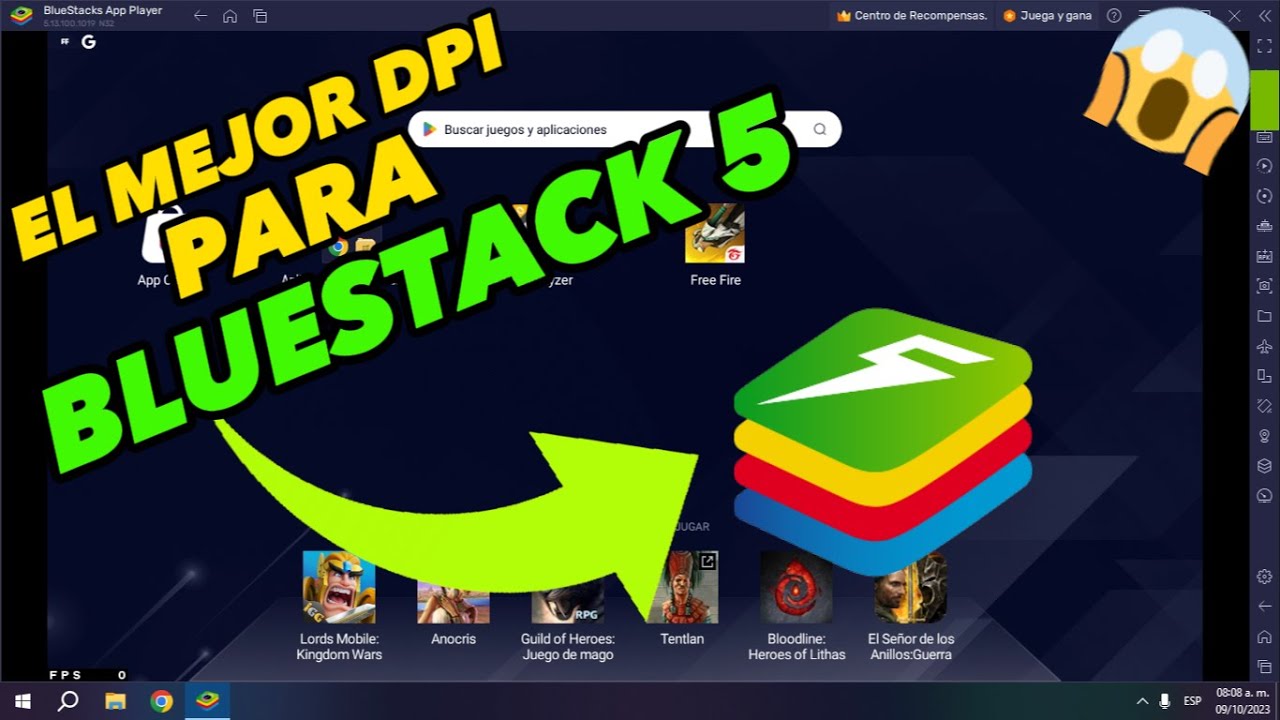 el mejor dpi para bluestack 5 en free fire - YouTube