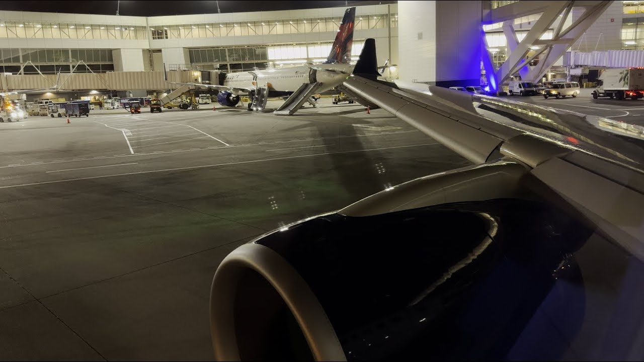 4K Delta Airlines Airbus A220-300 [N320DU] pushback, start up, and ...