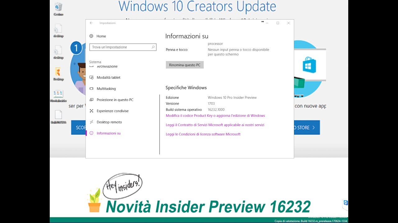 Tour Windows 10 Insider Preview Build 16232 - YouTube
