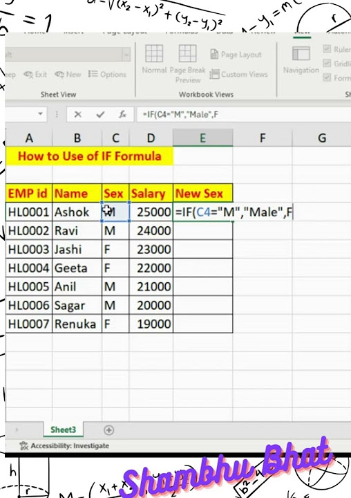 IF formula Excel Daily Use #excel #exceltips #exceltricks #exceltutorial #ifformula #shorts # ...
