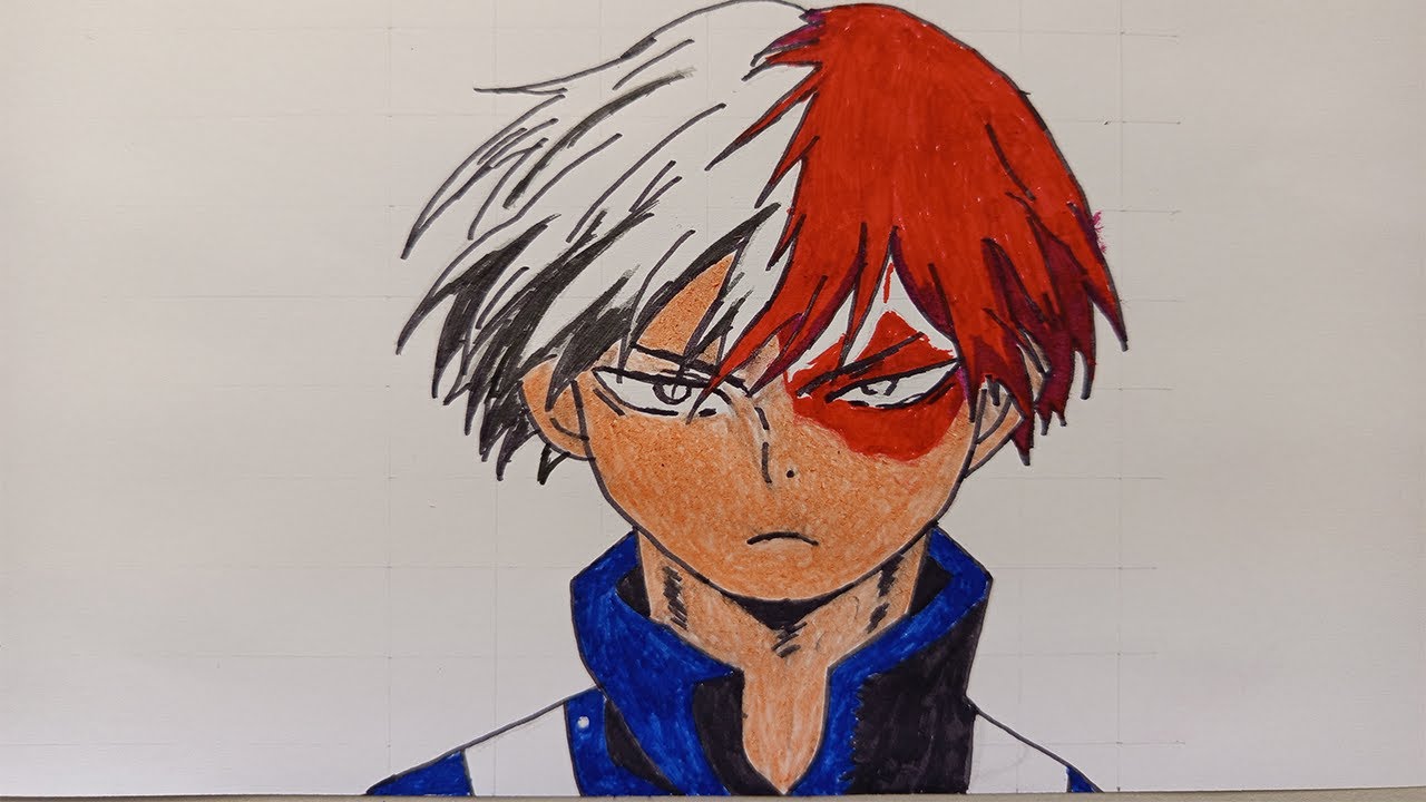 How to draw SHOTO TODOROKI from MY HERO ACADEMIA || Easy drawing - YouTube