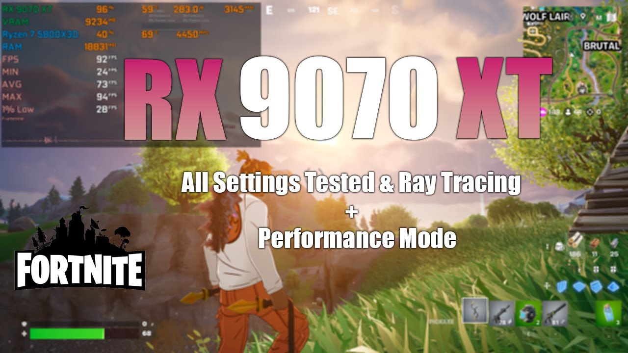 RX 9070 XT : Fortnite - All Settings Tested + Performance Mode - YouTube