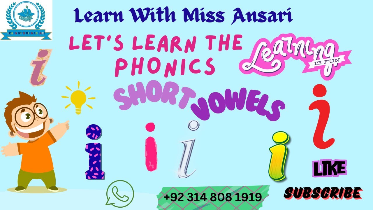 Short vowel i| 3 letter words| phonic sound| Learn to read| CVC words ...