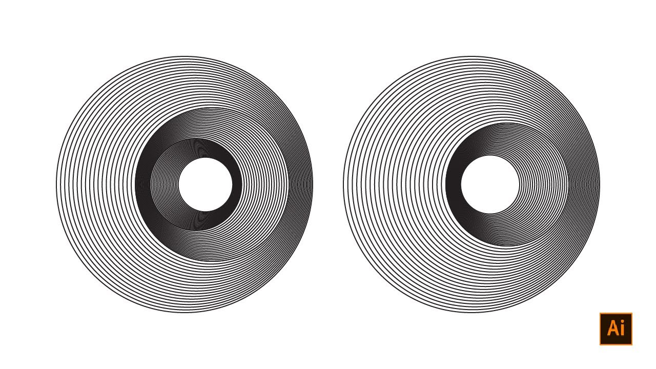 How to Create Geometric Circular Line Art Shapes in Adobe Illustrator ...