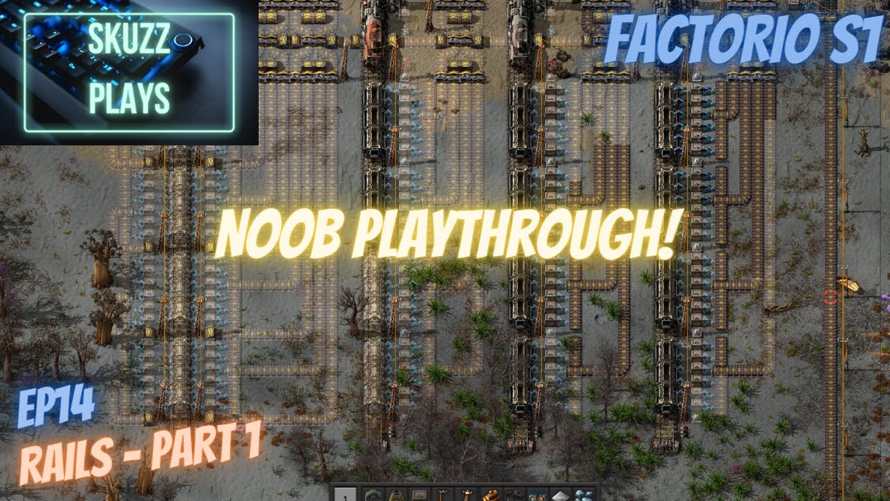 Factorio Series One - 14 - RAILS - PART 1 - Playthrough - YouTube