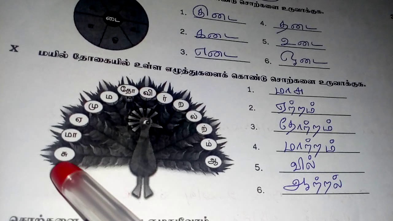 3rd std tamil half yearly model question paper - YouTube
