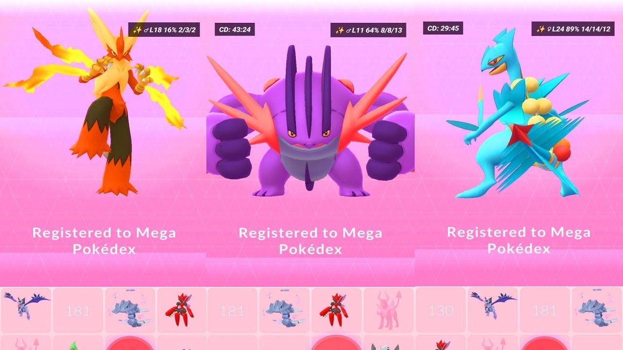 Sceptile Blaziken And Swampert Mega Evolution