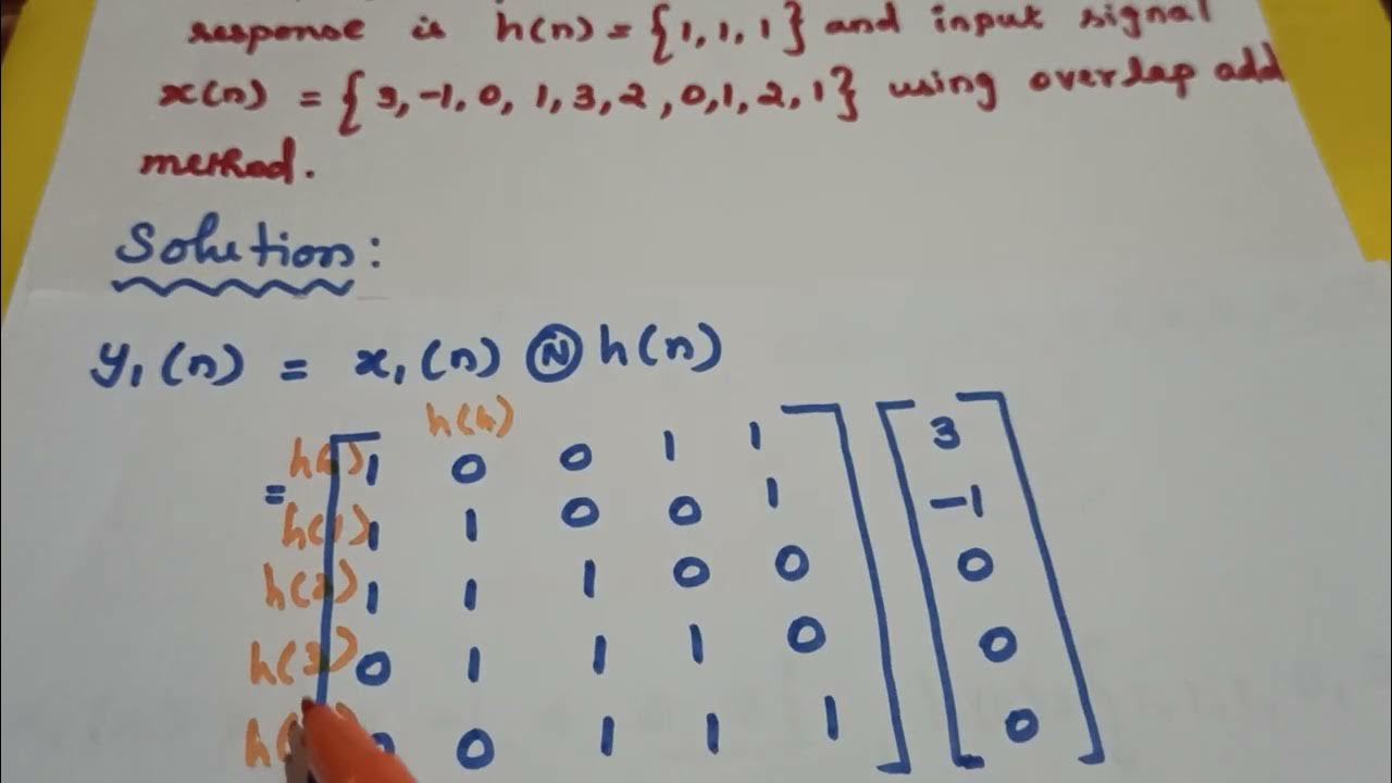 Overlap Add Methodproblem Dsp Youtube