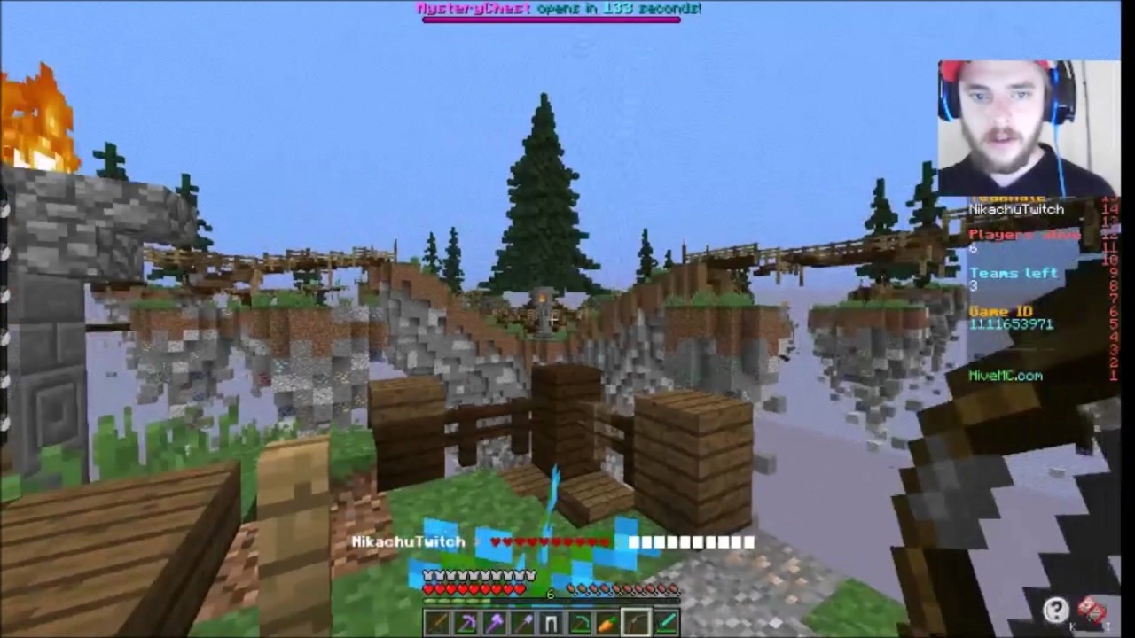 Who is the Hacker??? Skywars with Nikachu - YouTube