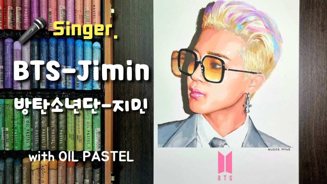 🎨oil pastel｜BTS｜Jimin｜Butter｜portrait｜오일파스텔 인물화｜방탄소년단 지민｜drawing ...