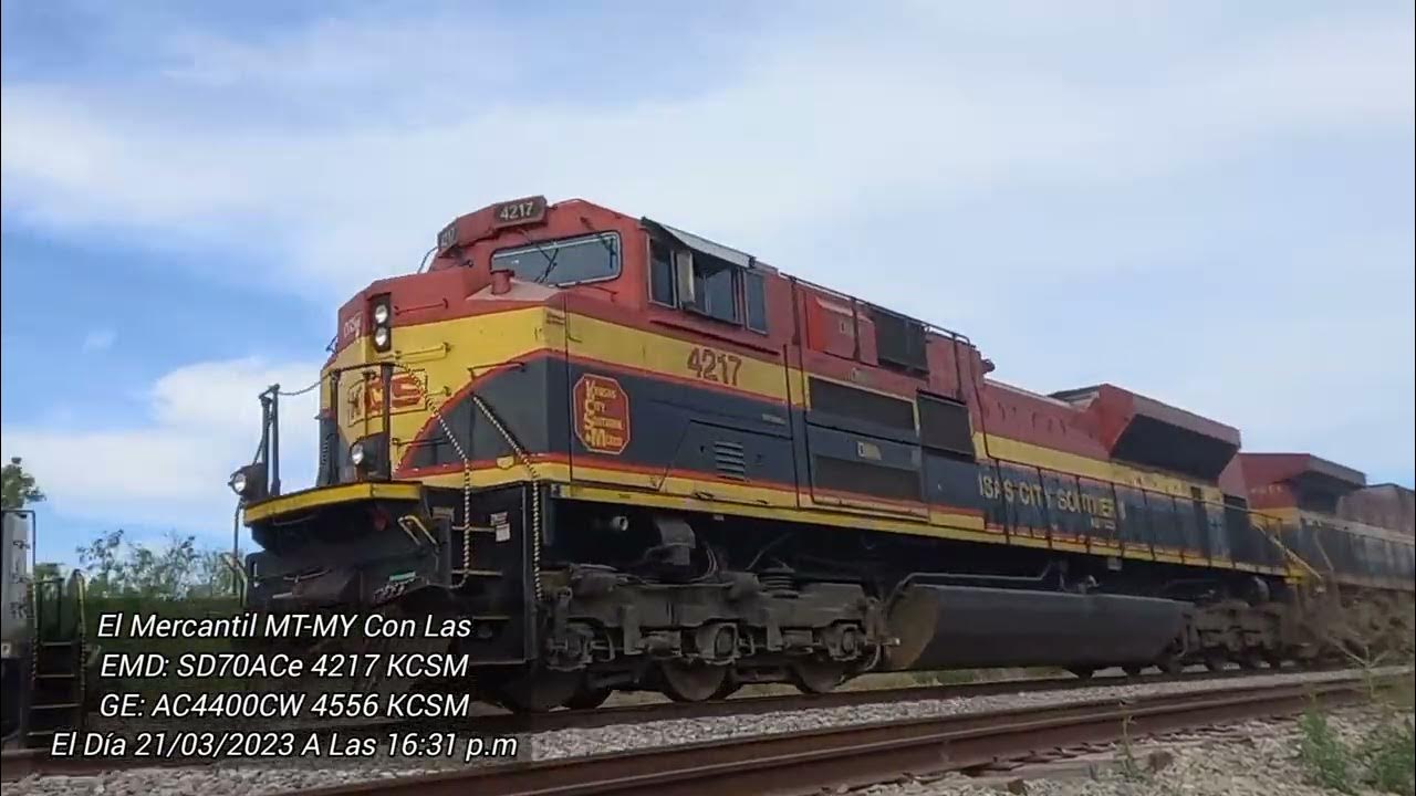 Trenes De KCSM Y KCSL + La KCS 4859 la SAFETY STARS HERE (La Seguridad Comienza Aquí) En La ...