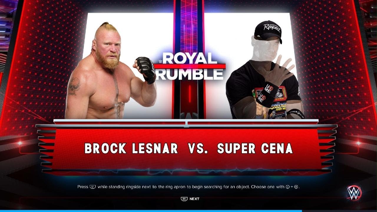 Brock Lesnar vs Super Cena Royal Rumble - YouTube