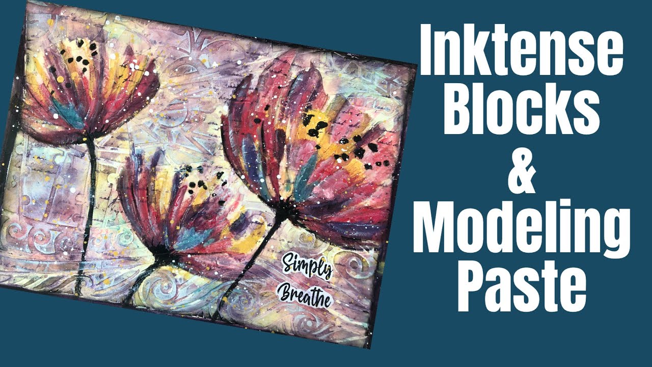 Mixed Media Art Journal Tutorial-Using Inktense Blocks with Modeling Paste - YouTube