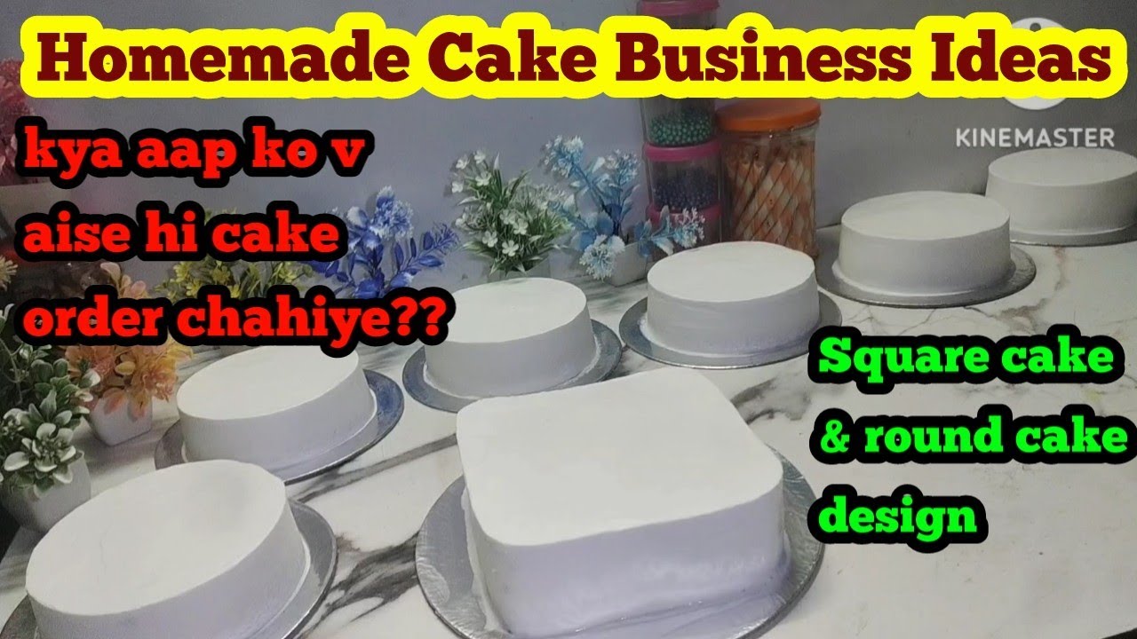 Homemade Cake Business Ideas I Square and round cake design I Bakery ...