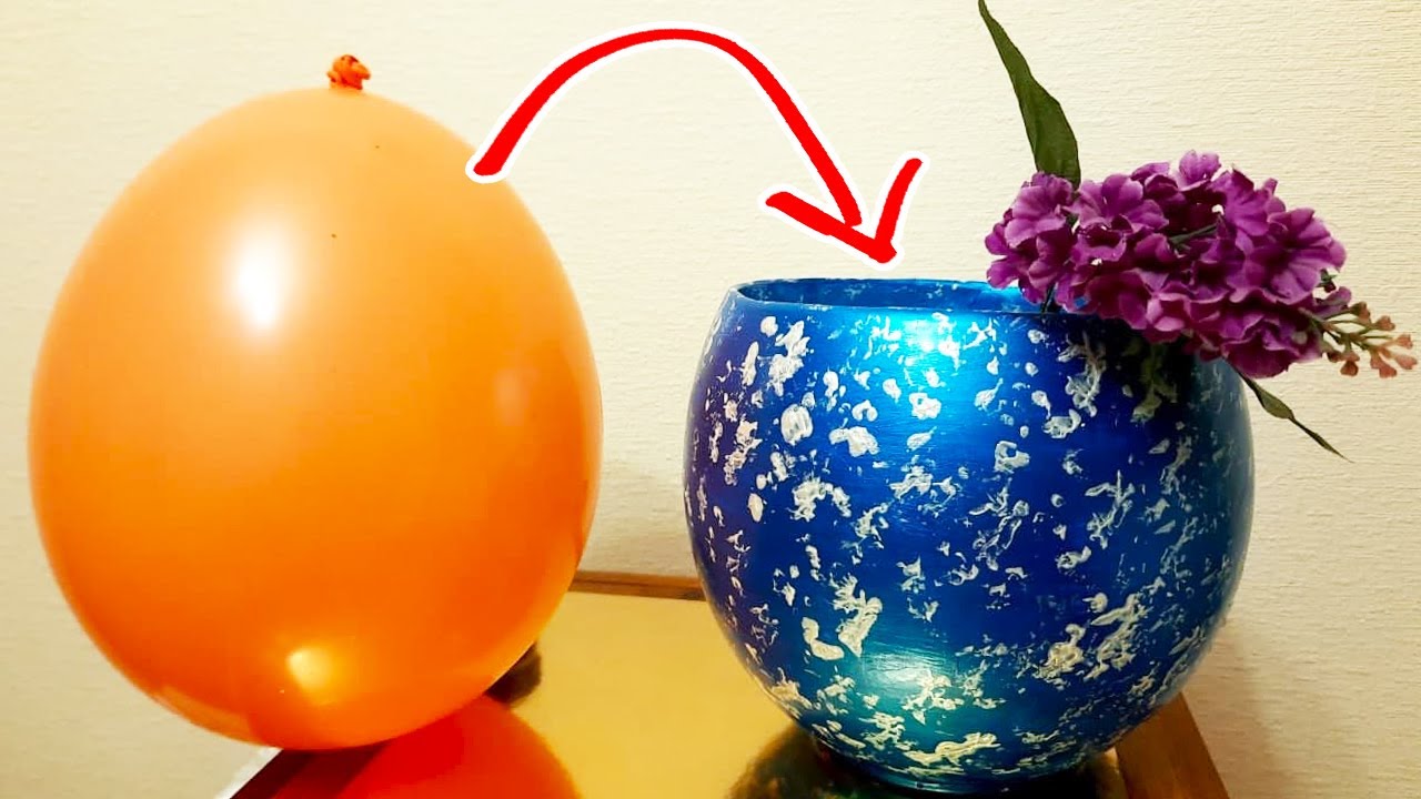 How To Make Balloon Flower Vase | Best Flower Site