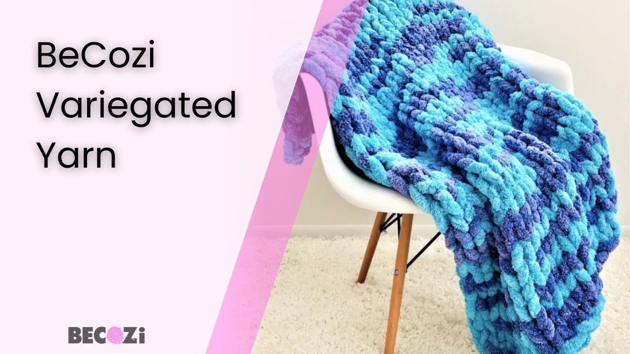 HOW TO HAND KNIT? MEET BECOZI VARIEGATED COLOR CHENILLE YARN - YouTube
