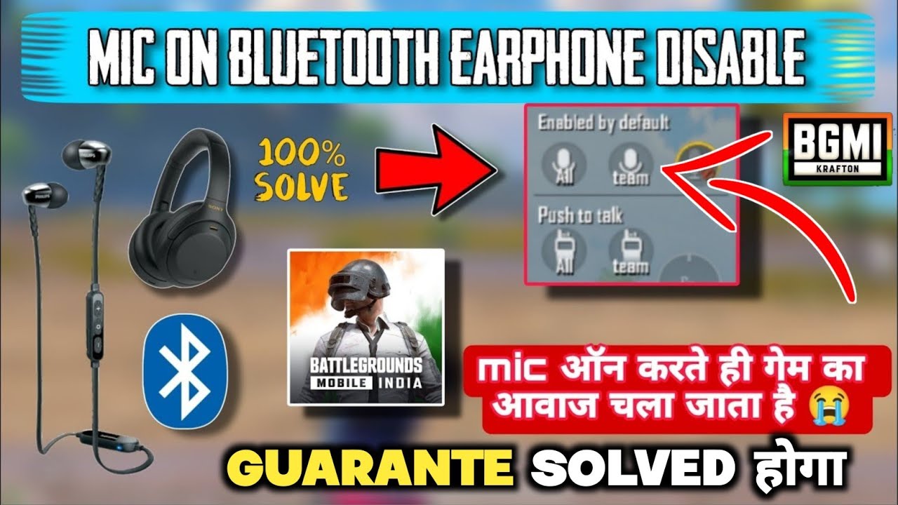 Bgmi Mic Not Working | Mic On game sound Disable Problem | bgmi mic ...
