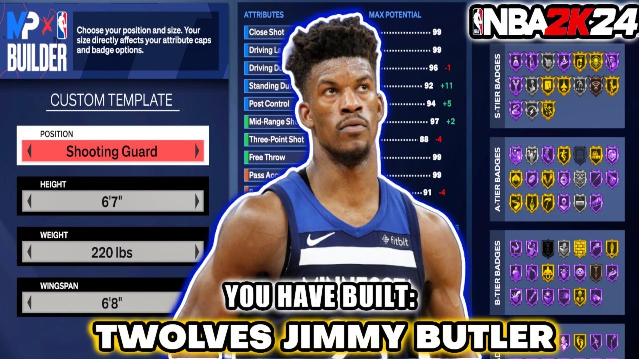 Best *Timberwolves* JIMMY BUTLER build in NBA 2K24 - YouTube