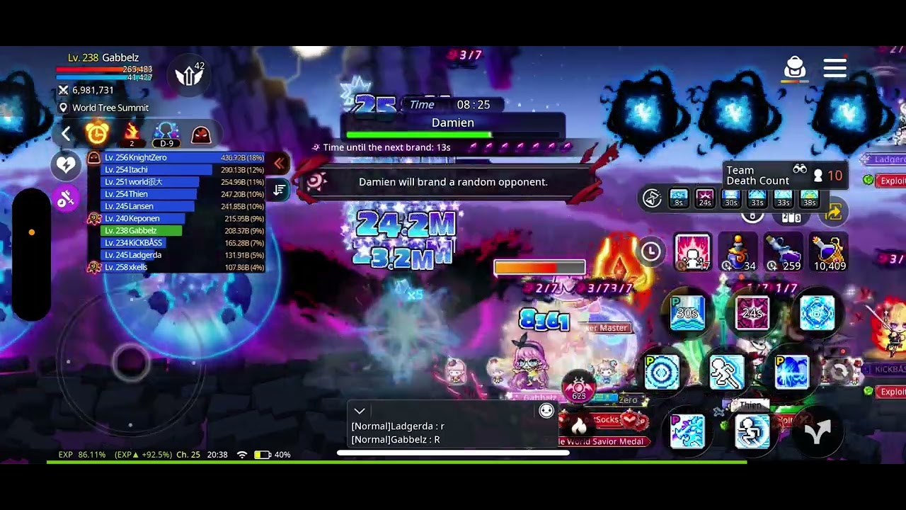 MaplestoryM - ILM damien H with guildies - YouTube