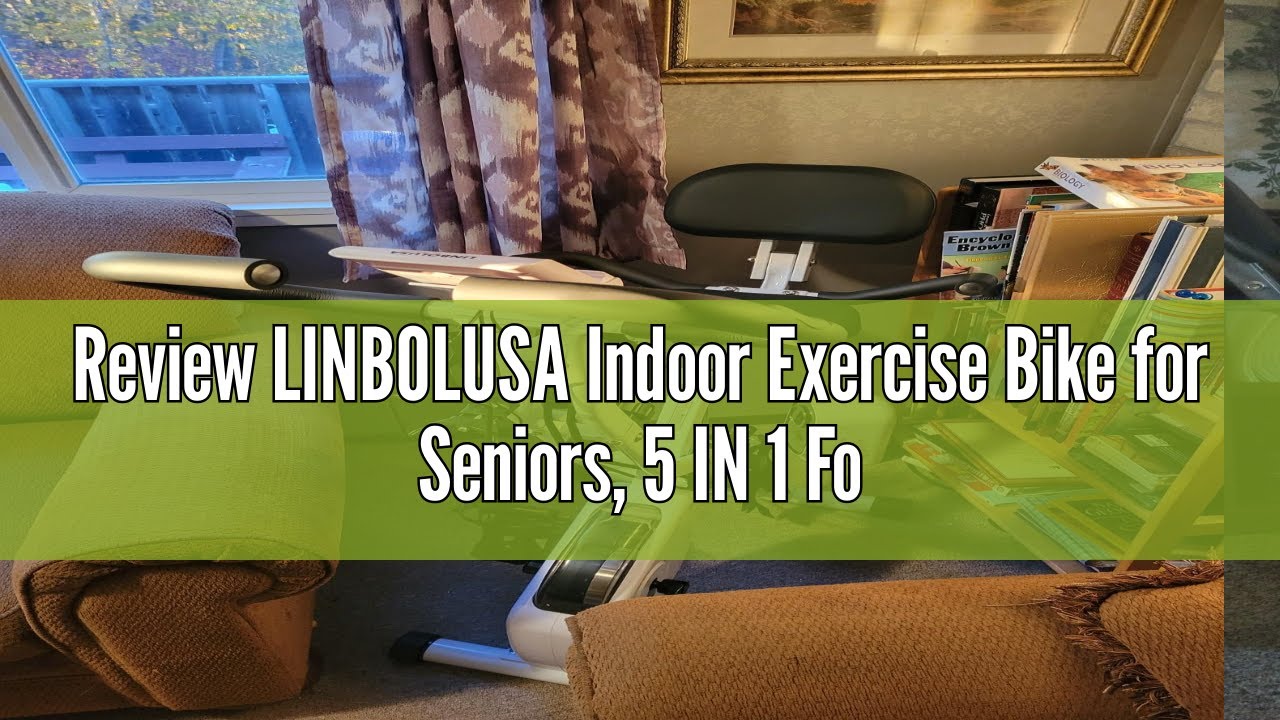 Review LINBOLUSA Indoor Exercise Bike for Seniors, 5 IN 1 Foldable ...