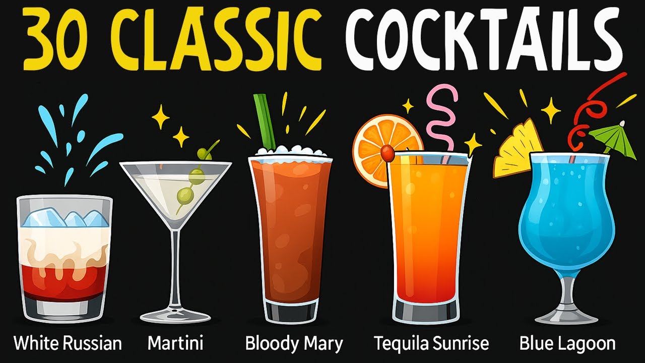 30 Classic Cocktails Explained: A Visual Guide to Iconic Drinks ...