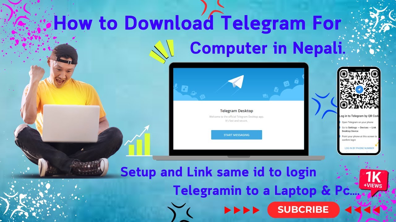 How to Download Telegram For Pc in Nepali & Setup and Link Same id to ...