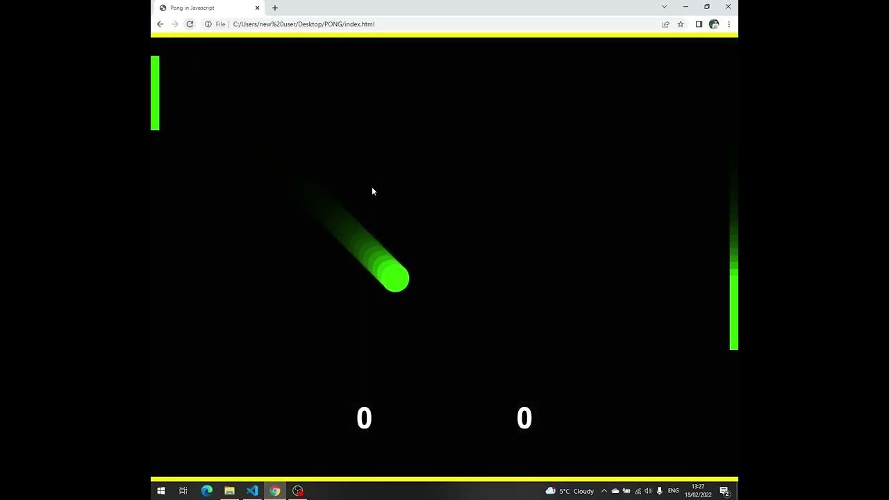 The Pong game in Javascript 14 - Draw game scene - YouTube