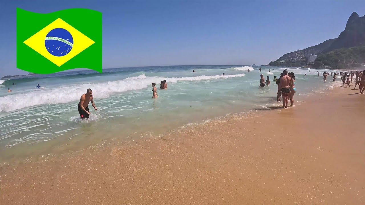 🇧🇷 Brazil Beach Walk LEBLON BEACH — Brazil 2024 — Rio de Janeiro — 4K ...