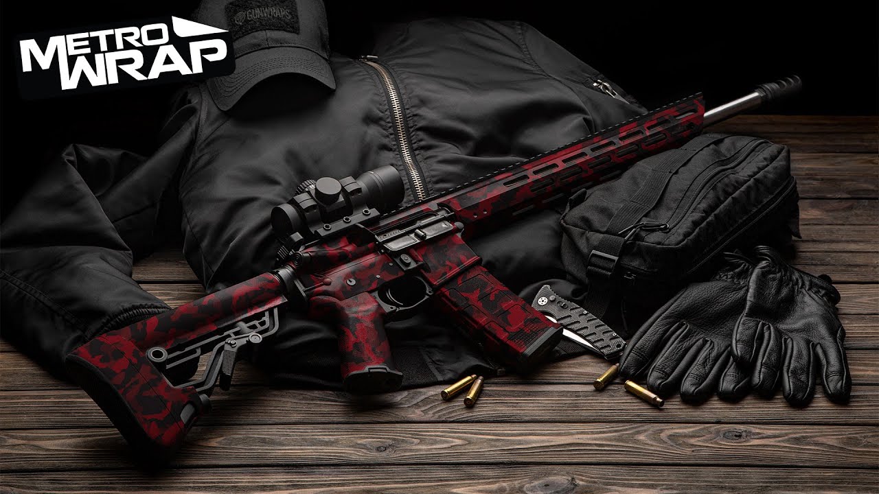 AR-15 Erratic Camo Gun Skin Vinyl Wraps | GunWraps - YouTube